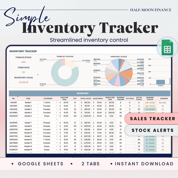 Small Business Tracker Spreadsheet for Google Sheets Inventory Tracker ... Small Business Tracker Spreadsheet for Google Sheets Inventory Tracker ...