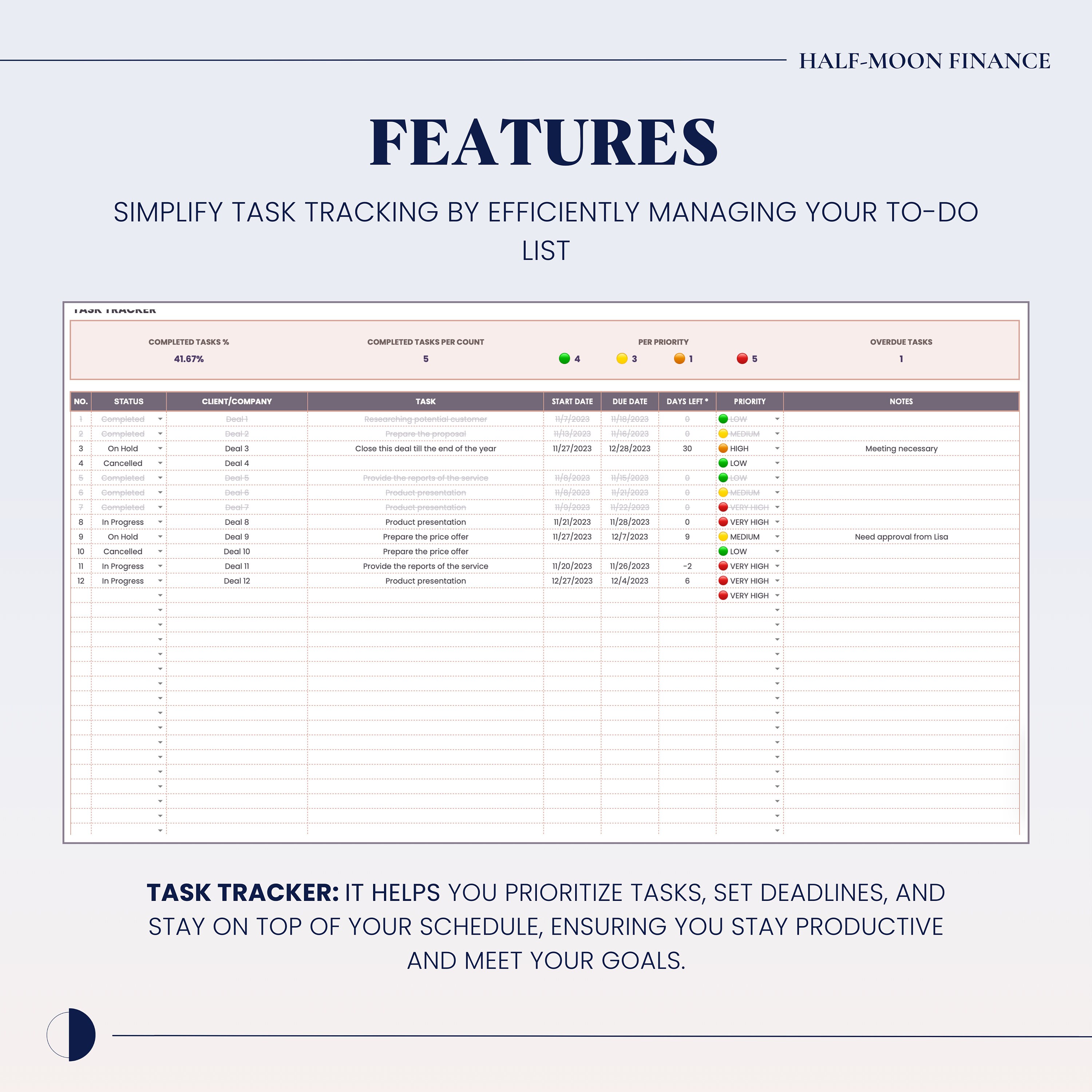 Lead Tracker Spreadsheet, Client Tracker Google Sheets, Small Business ...