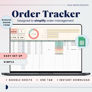 Order Tracker Google Sheets, Order Form, Order Management, Order System ...