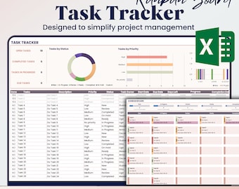 Task Priority Tracker Excel Google Eisenhower Matrix Spreadsheet to Do List Template Kanban ...