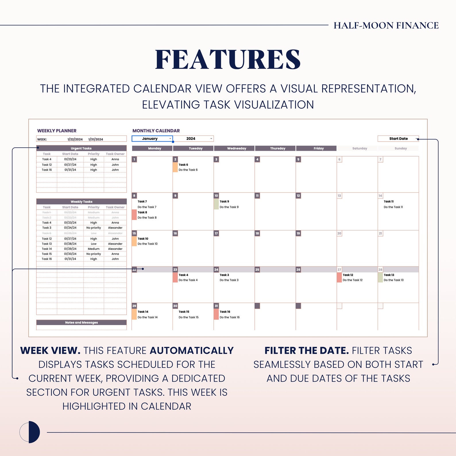 Task Tracker Google Sheets Template, Team Project Management, Task to ...