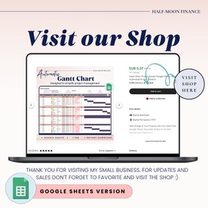 Gantt Chart Excel Template, Project Tracker, Automated Project Timeline ...