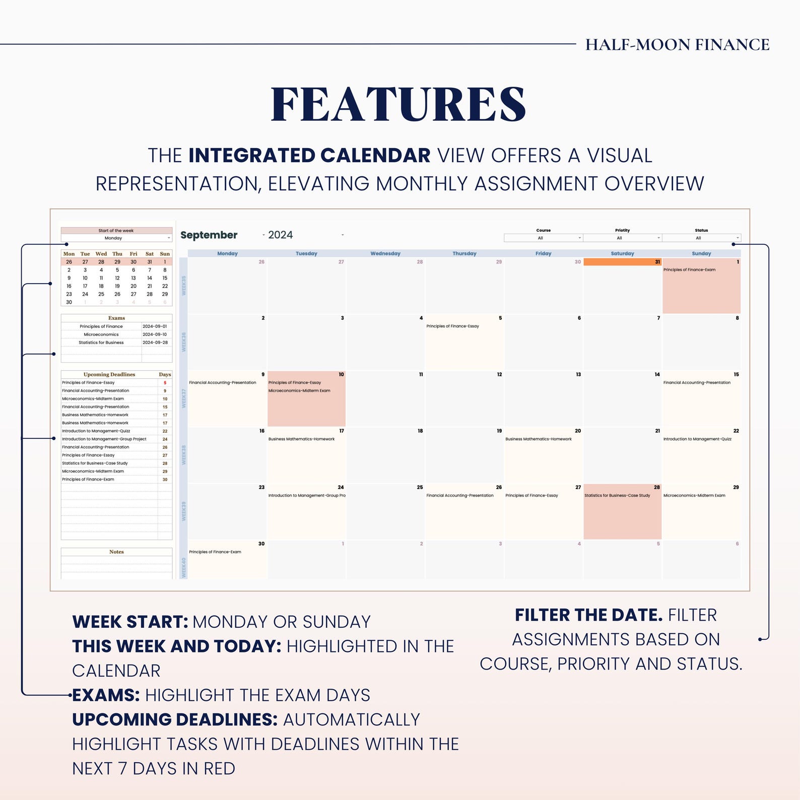 Assignment Tracker, Student Academic Planner, University Class Schedule ...