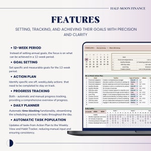 12 Week Planner in Google Sheets, Quarterly Planner, Goal Tracker ...