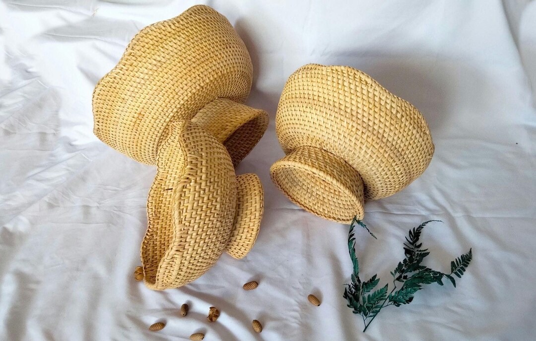 Rattan Fruit Bowl Hampers Food Storage Bowl Rattan Food Basket Unique ...