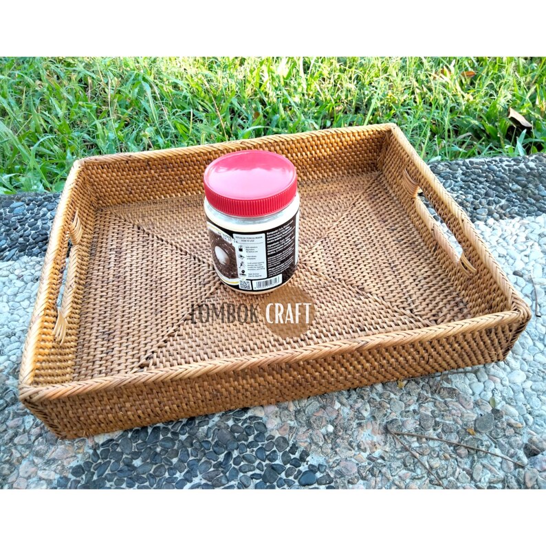 Premium Tray, Natural Tray, Atta Grass Tray, Woven Rectangular Serving ...