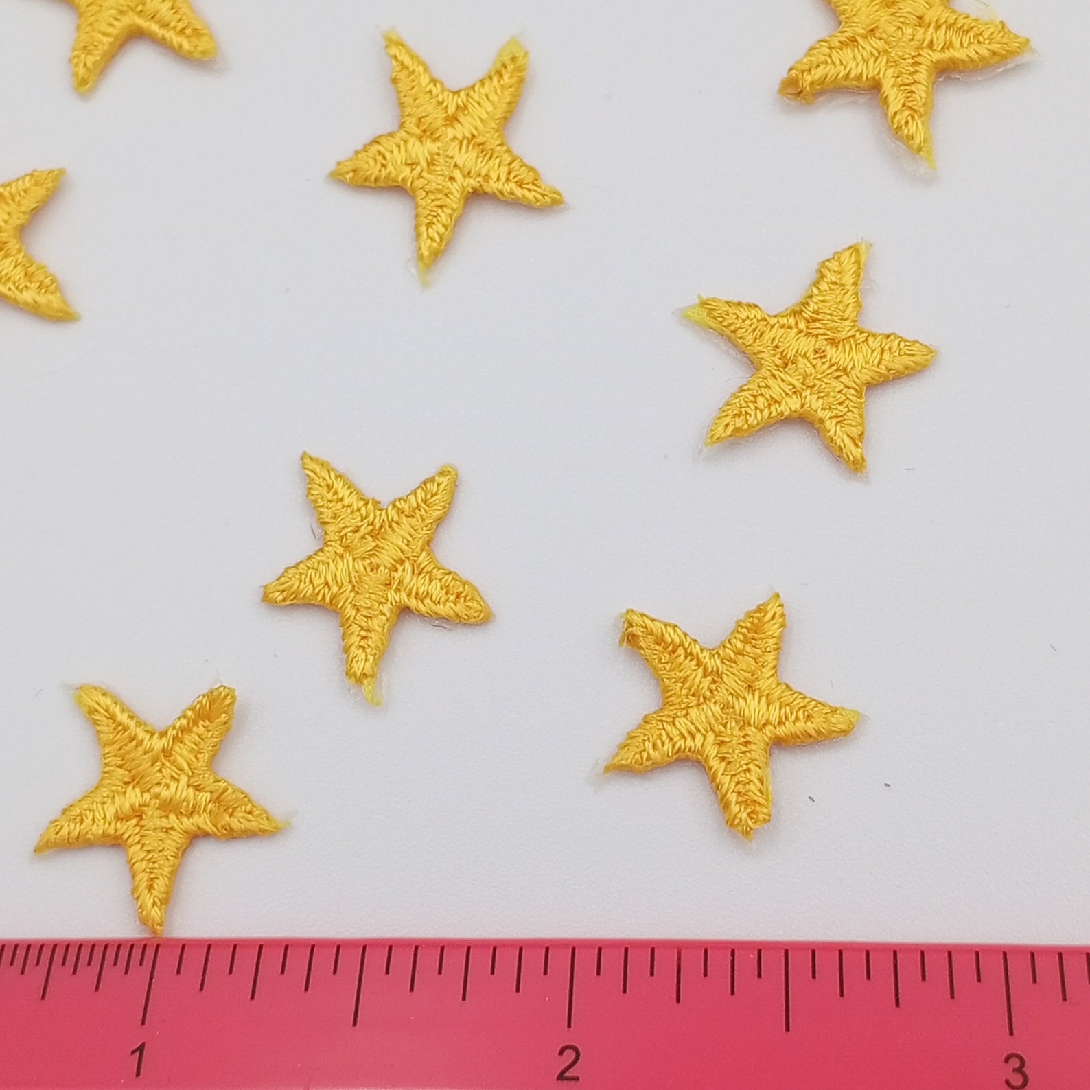 Small Yellow Star Appliques VINTAGE Iron on Patches for Scrapbooking ...