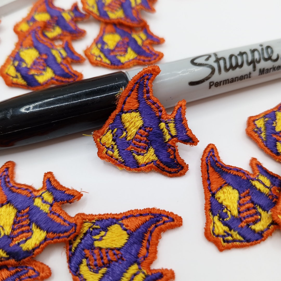 Purple Orange Yellow Fish Patches Sewing Appliqué #461 - Etsy