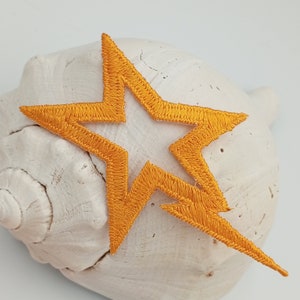 Golden Shooting Star Appliques Dark Yellow Stars VINTAGE Iron on ...