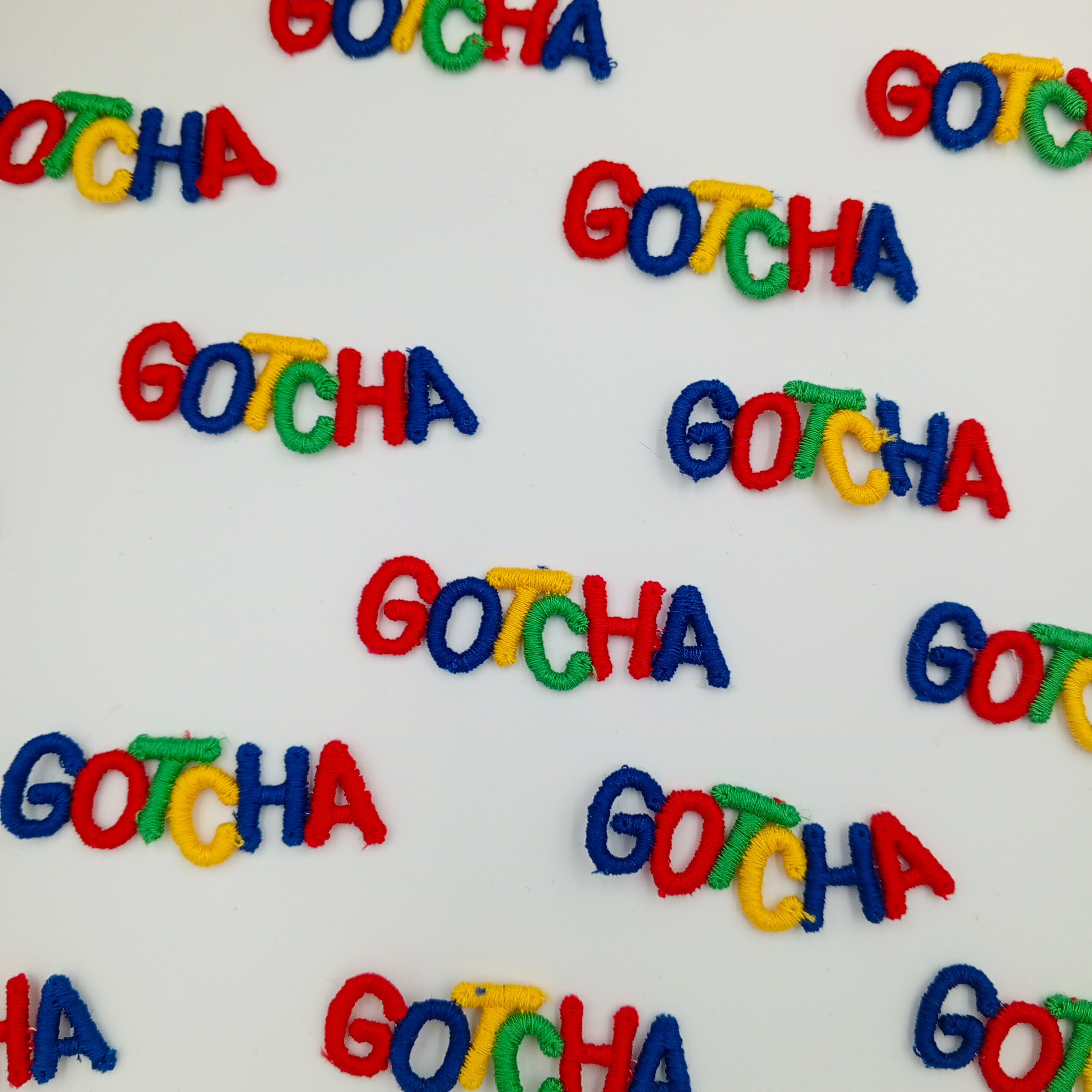 VINTAGE Letter Words Patches Red Blue, Yellow, Green, Gotcha ...