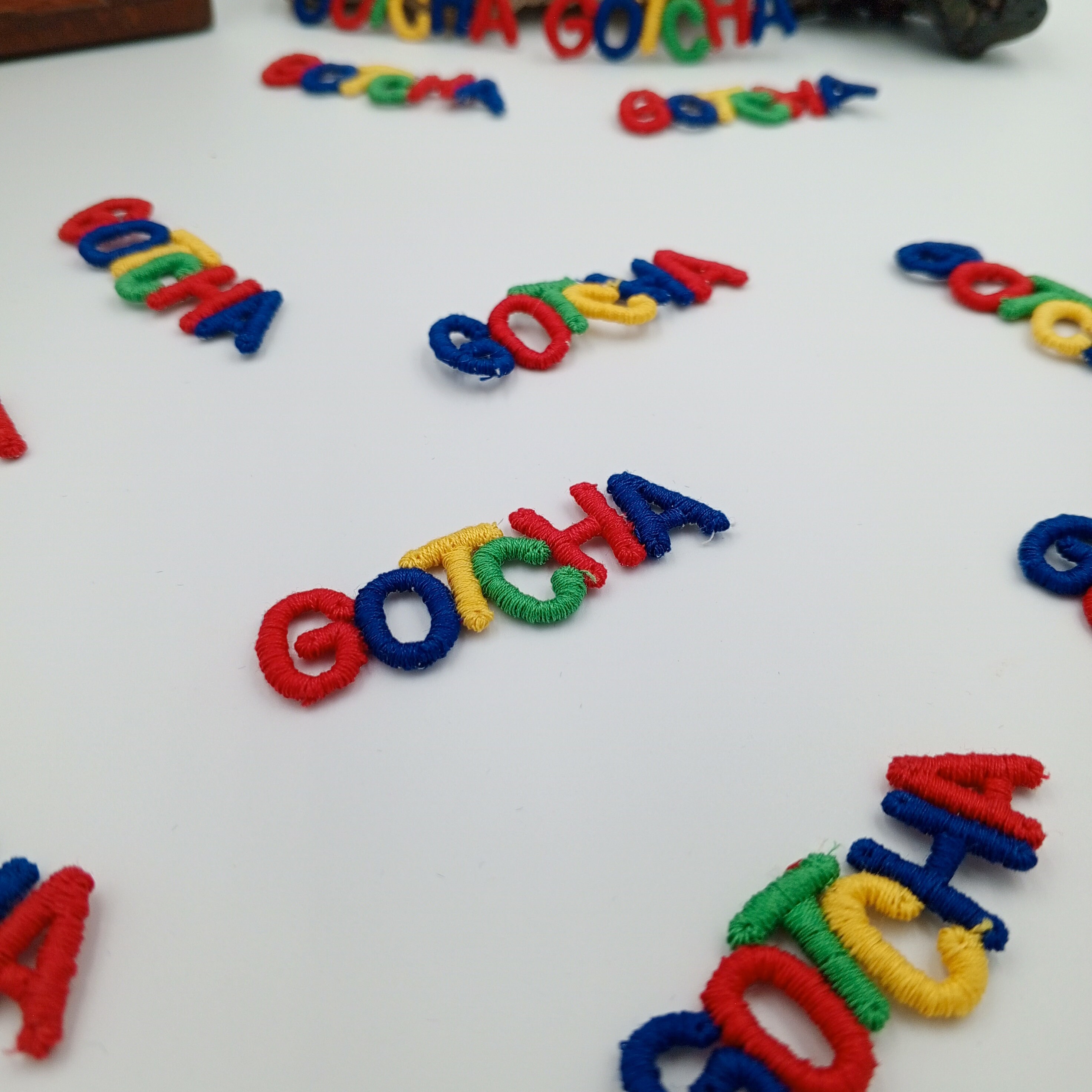 VINTAGE Letter Words Patches Red Blue, Yellow, Green, Gotcha ...