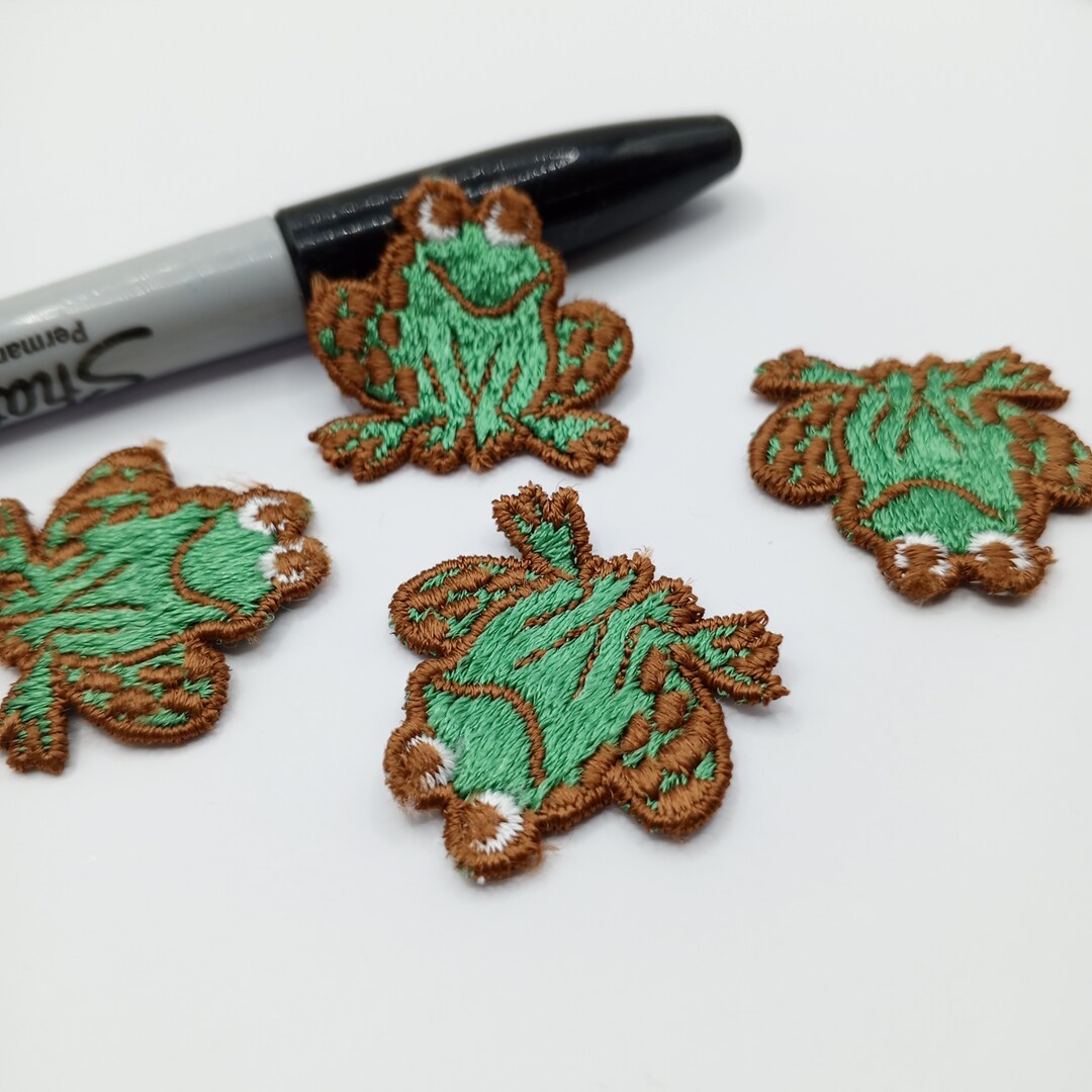 Brown Green Frog Patches Sewing Appliqué #457 - Etsy