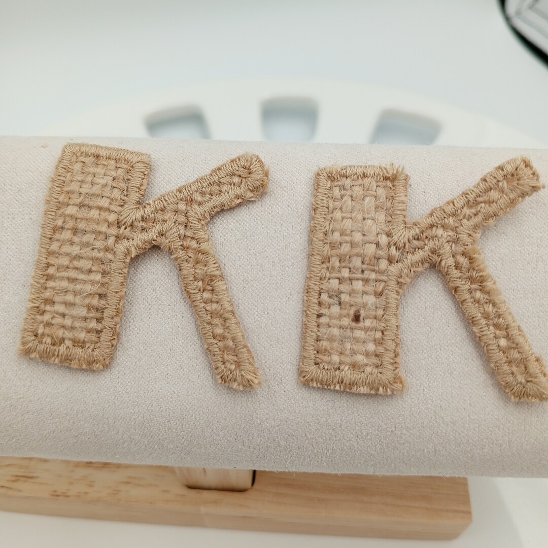 VINTAGE Letter Words Patches Natural Letter K Embroidered Appliques ...