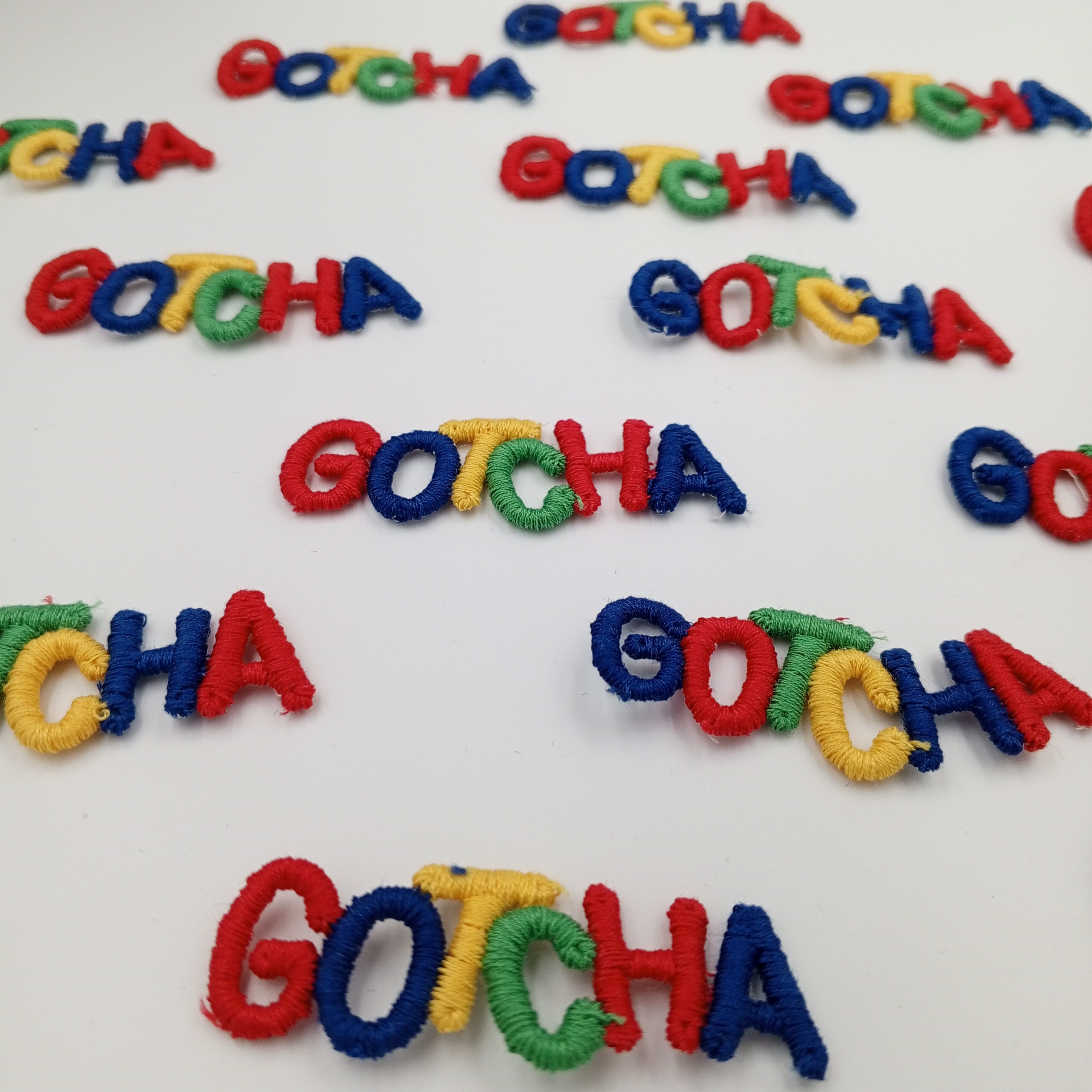 VINTAGE Letter Words Patches Red Blue, Yellow, Green, Gotcha ...