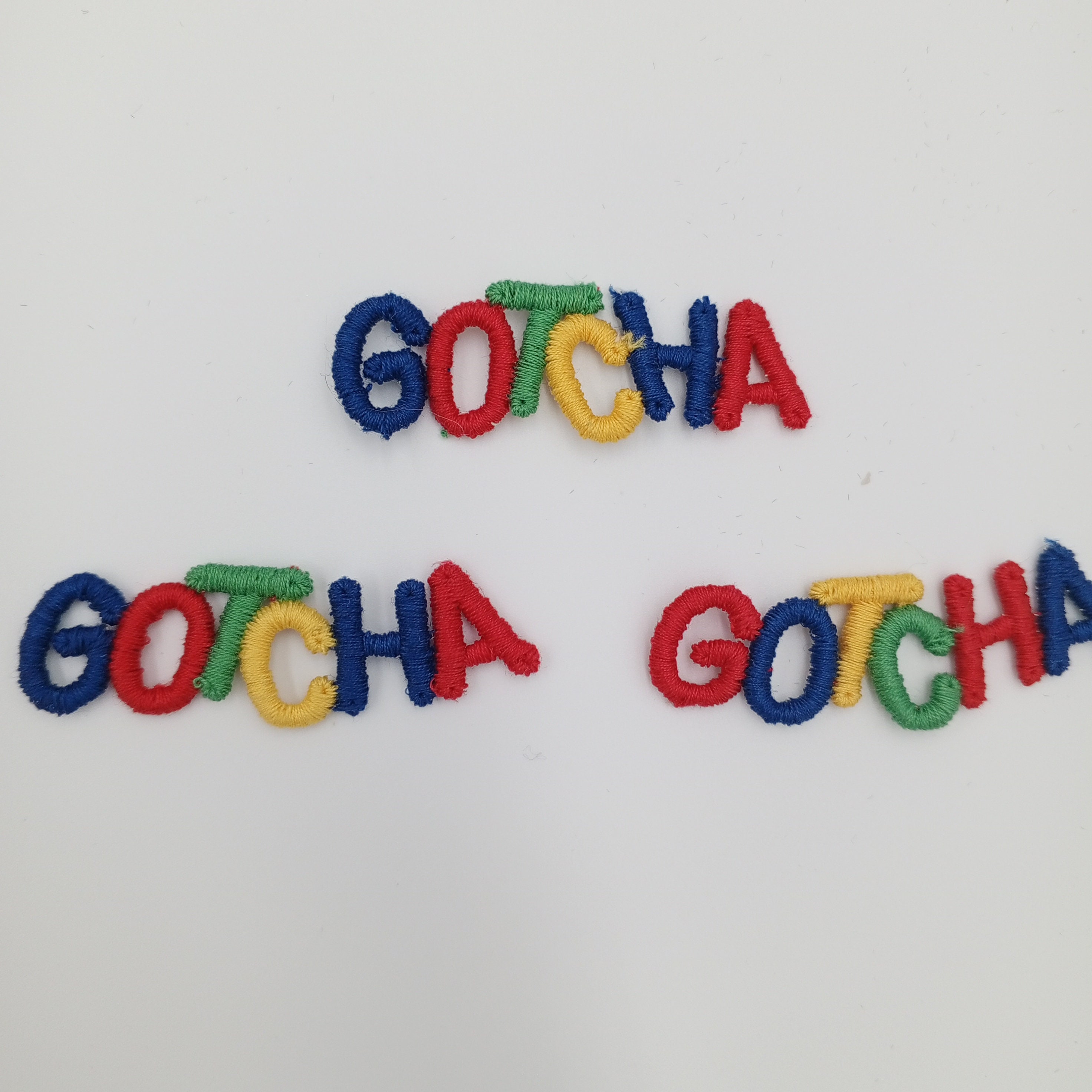 VINTAGE Letter Words Patches Red Blue, Yellow, Green, Gotcha ...