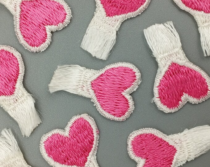 Set of 10 X Hearts Iron on Screen Print Transfers for Fabrics Machine ...