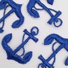 Metallic Gold Navy Iron on Anchor Decorative Patch Nautical Embroidered ...