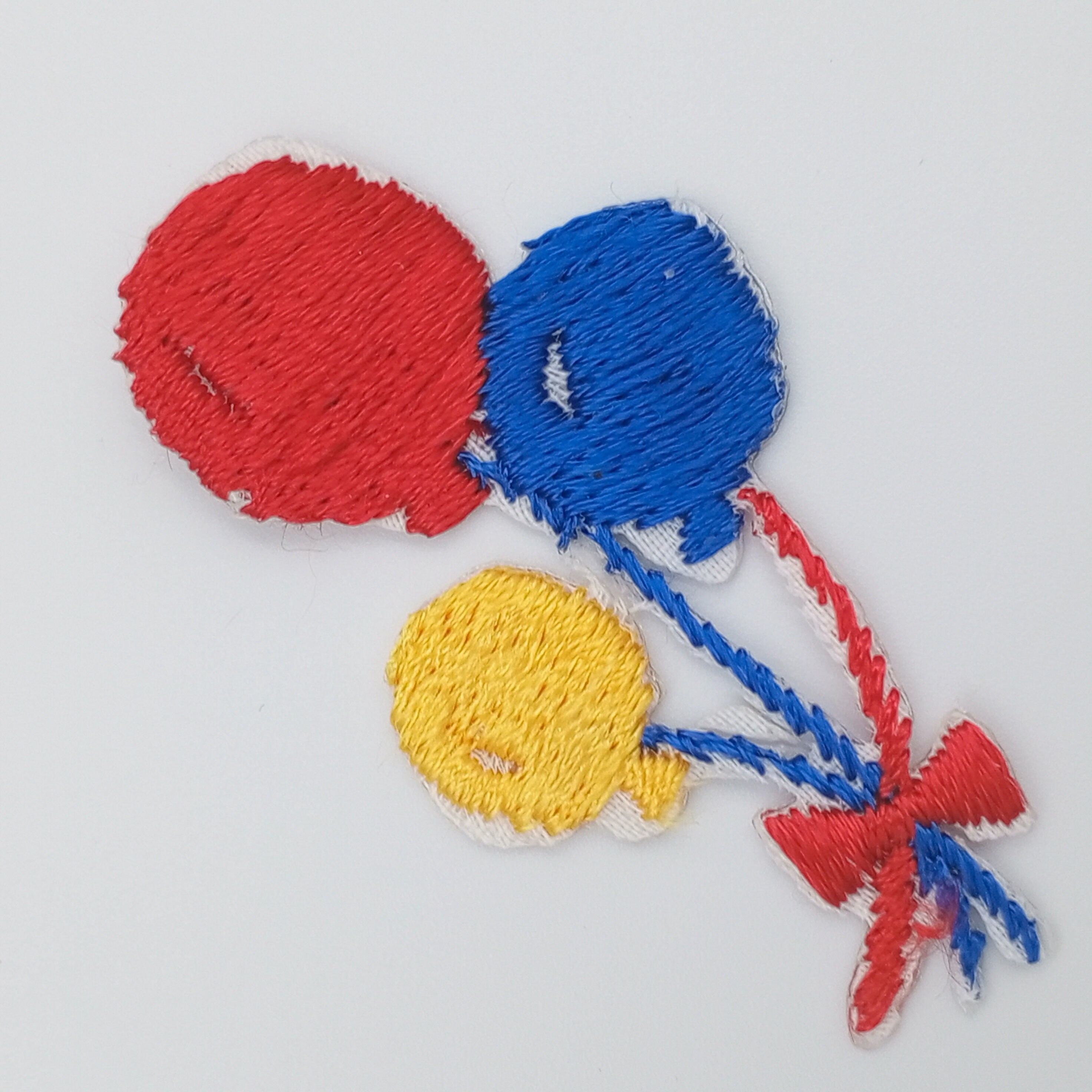 VINTAGE Party Balloon Patches Navy Blue Yellow Red Embroidered ...