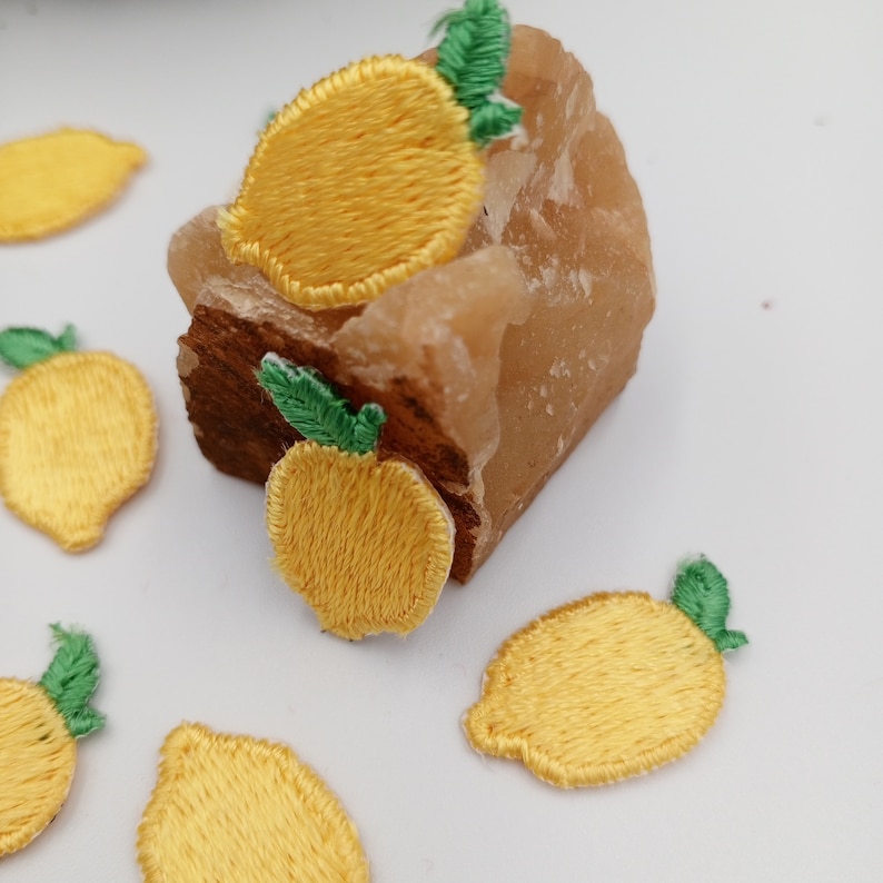 Cute Lemon Patches Iron on VINTAGE Appliques Yellow Lemon Fruit Patch ...