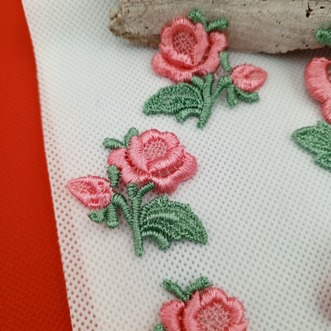 Vintage Pink Flowers Patch 6 Pieces FLORAL VINTAGE Appliques Pink ...