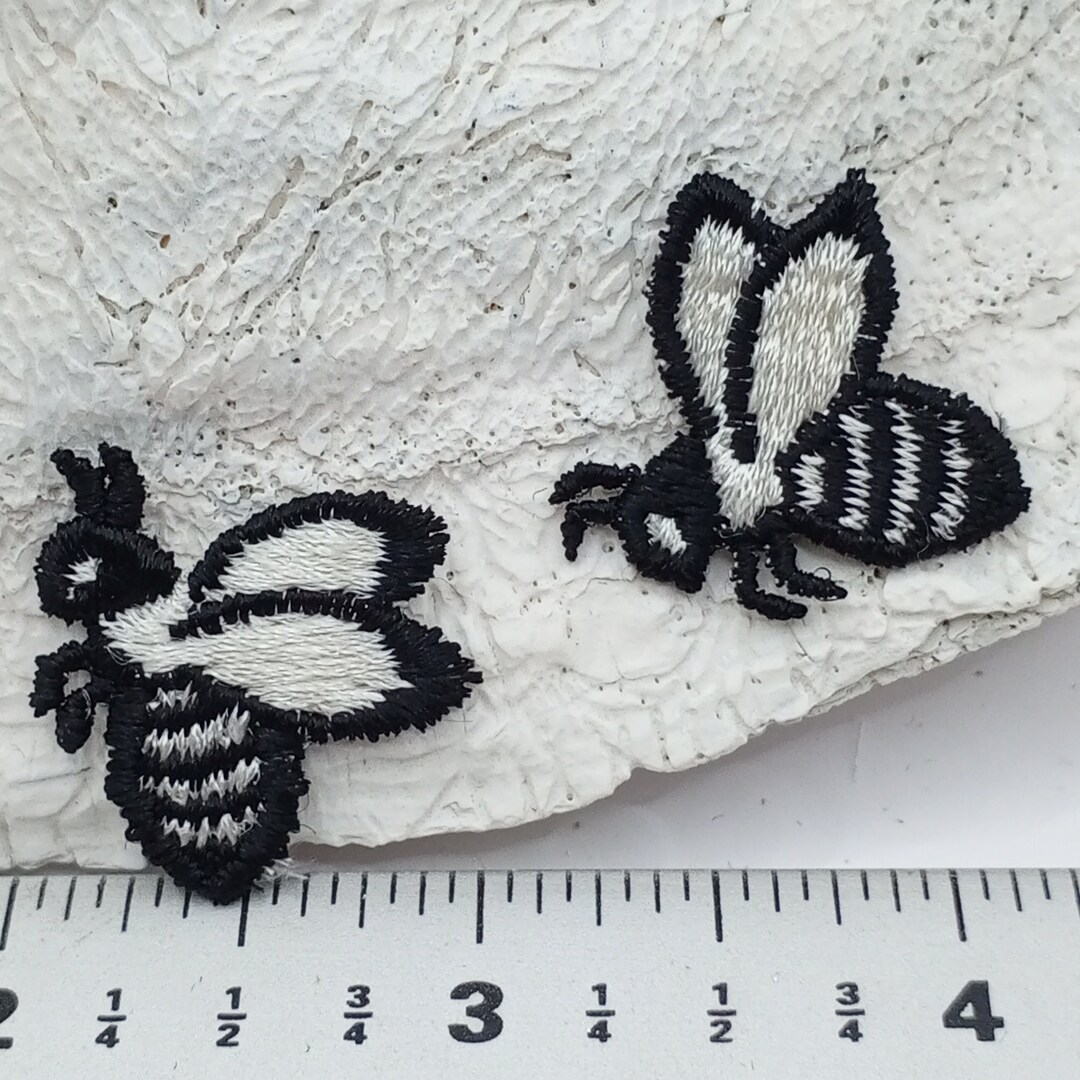 Black, White Bumblebee Sewing Patches Appliqué #496 - Etsy