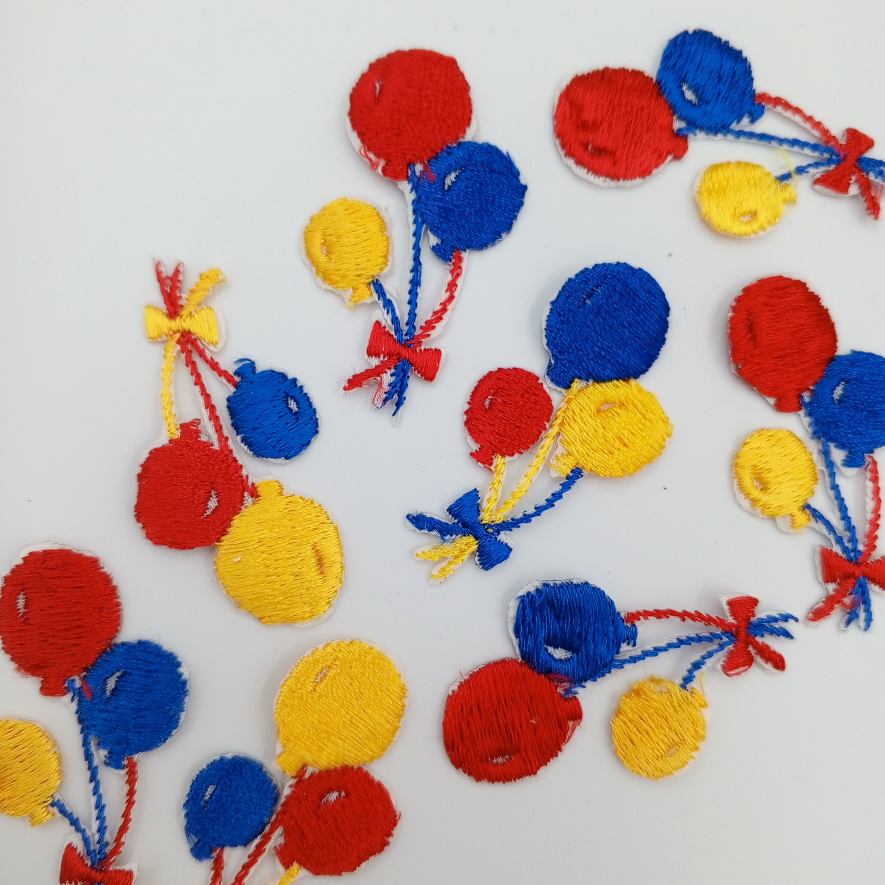 VINTAGE Party Balloon Patches Navy Blue Yellow Red Embroidered ...