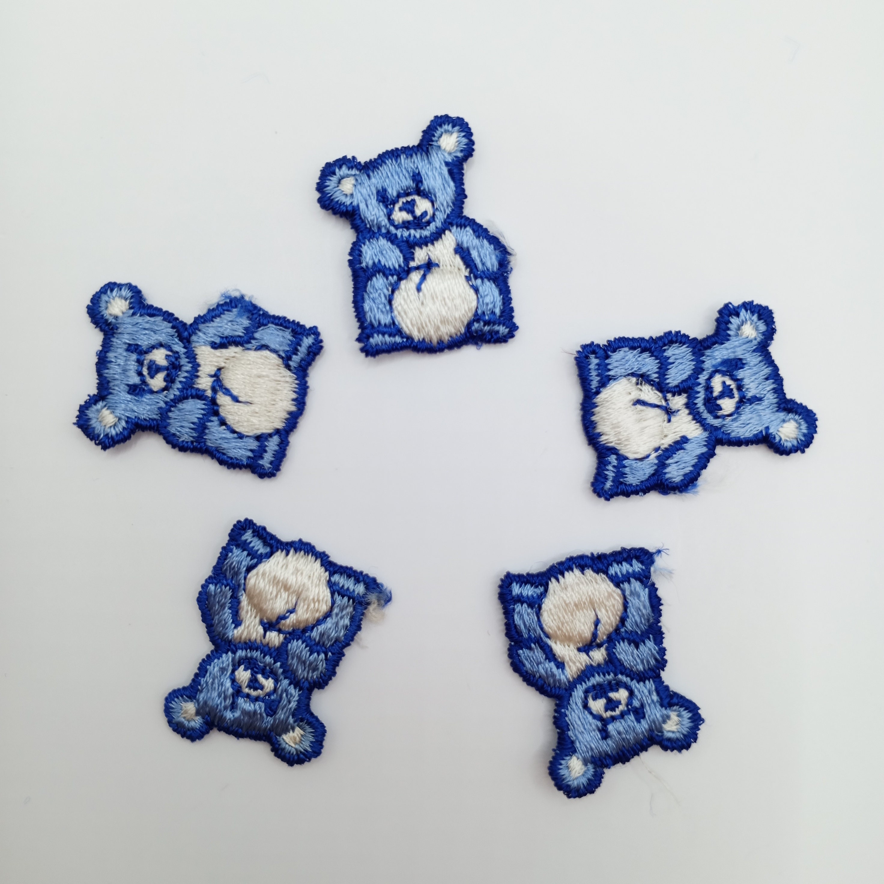 Blue Ivory Teddy Bear Patches Sewing Appliqué #469 - Etsy