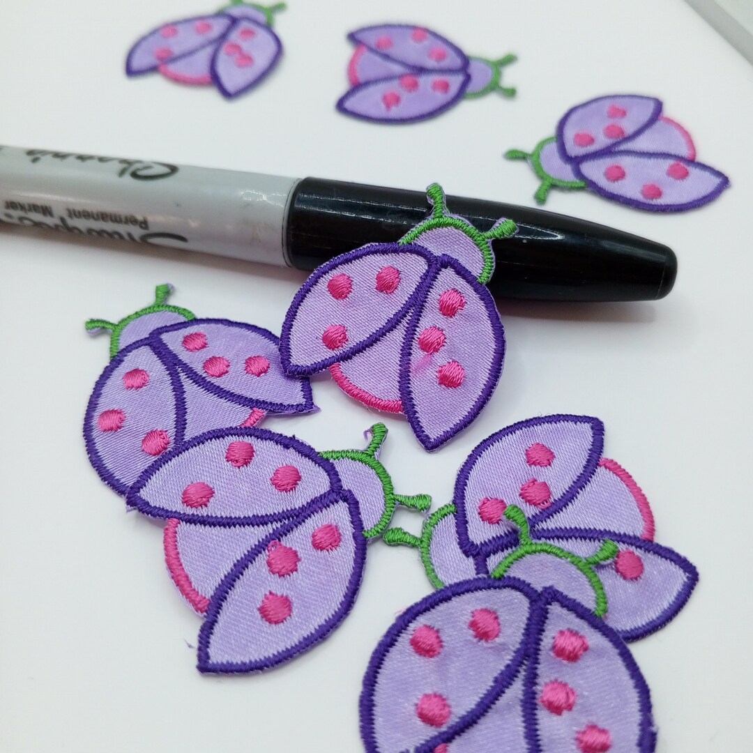 Pink Green Purple Ladybug Iron on Patches Sewing Appliqué #482 - Etsy
