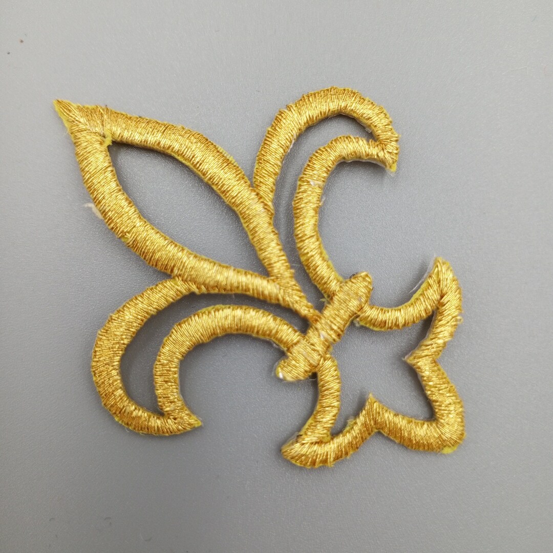 VINTAGE Badge Patches Metallic Gold Embroidered Appliques #772 - Etsy