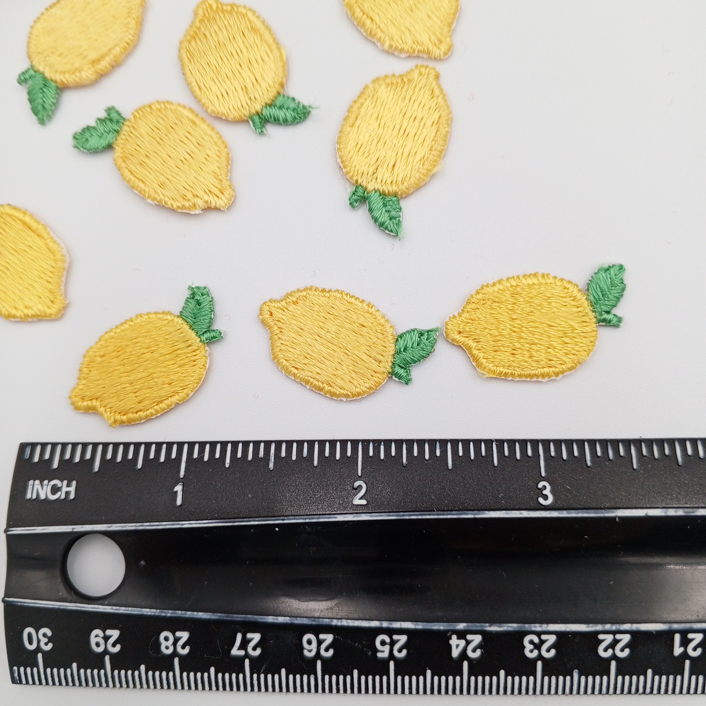 Cute Lemon Patches Iron on VINTAGE Appliques Yellow Lemon Fruit Patch ...