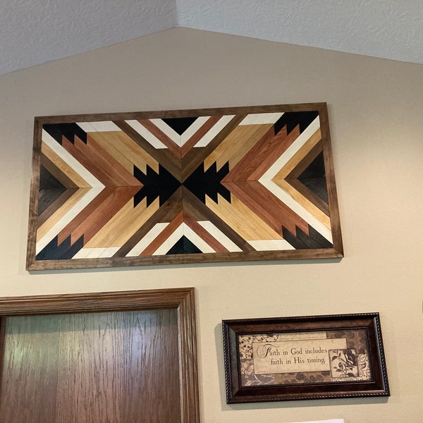 Aztec Wood Wall Art - Etsy