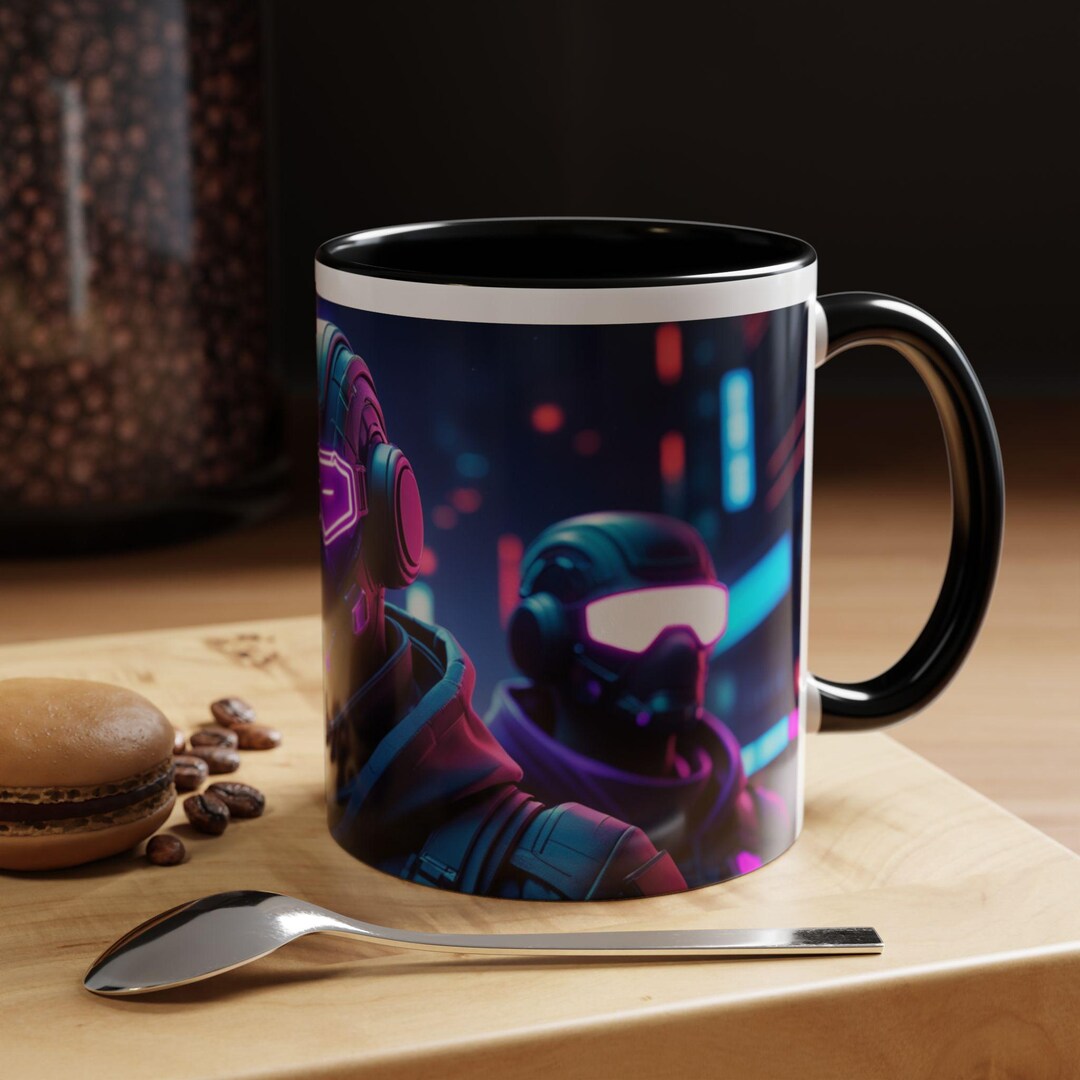 Neon Gamer Coffee Mug - Cyberpunk Style, Unique Gift for Gamers, 11oz ...