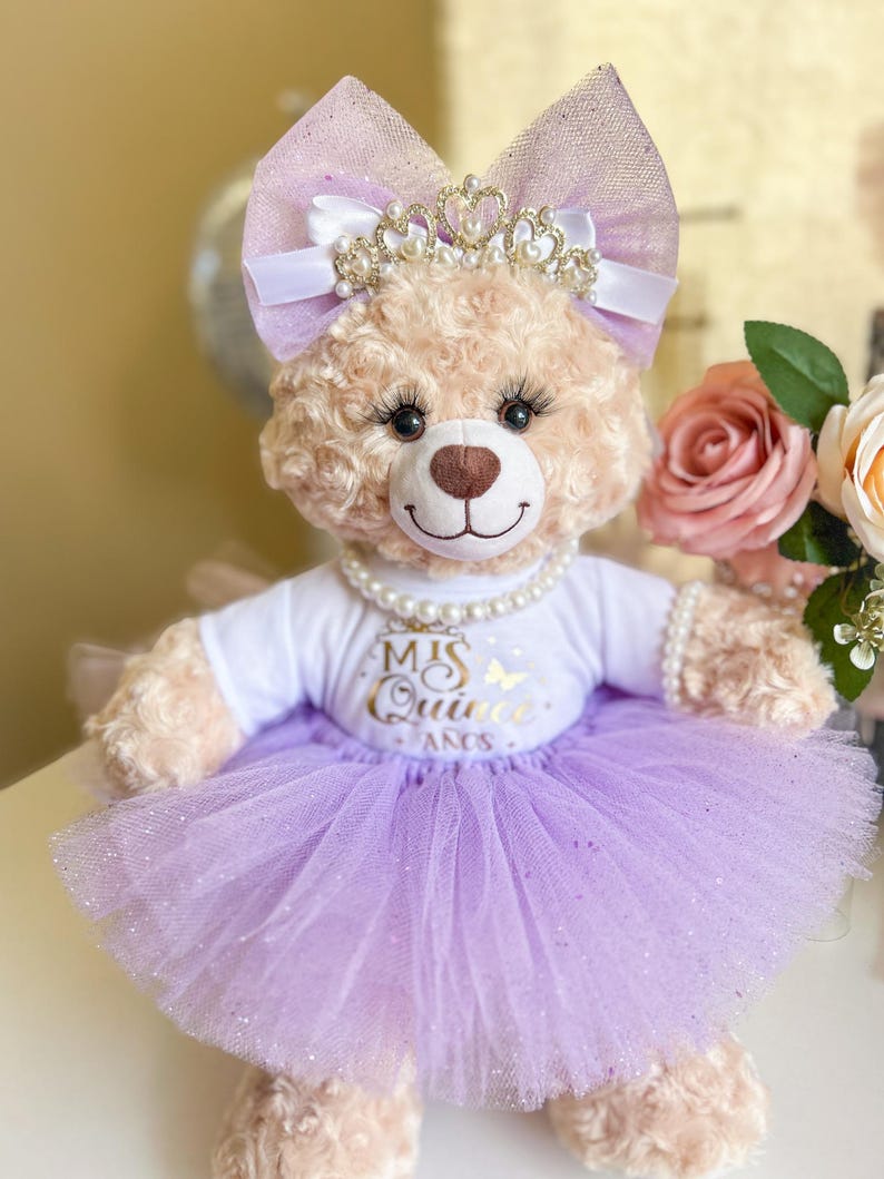 Quince Bear Para Quinceanera última Muñeca Oso Para Quince Osito Tutu ...