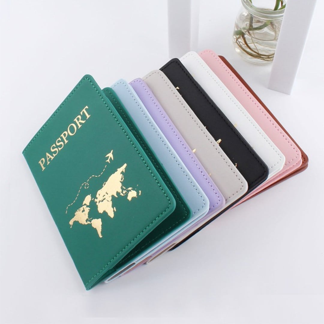 Simple Fashion Passport Cover World Map Thin Slim Travel Passport ...