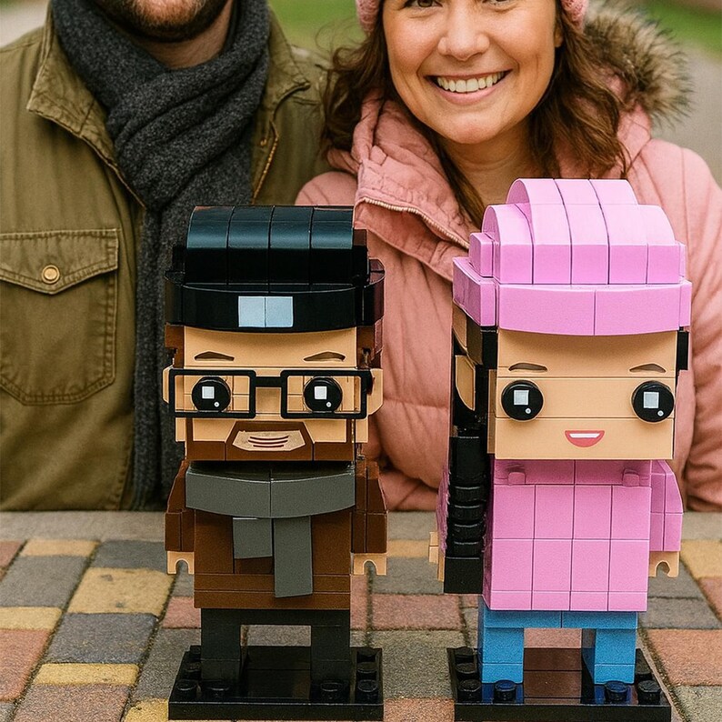 Custom Brick Figures: Lego-style Family Portrait, Personalized Gift - Etsy