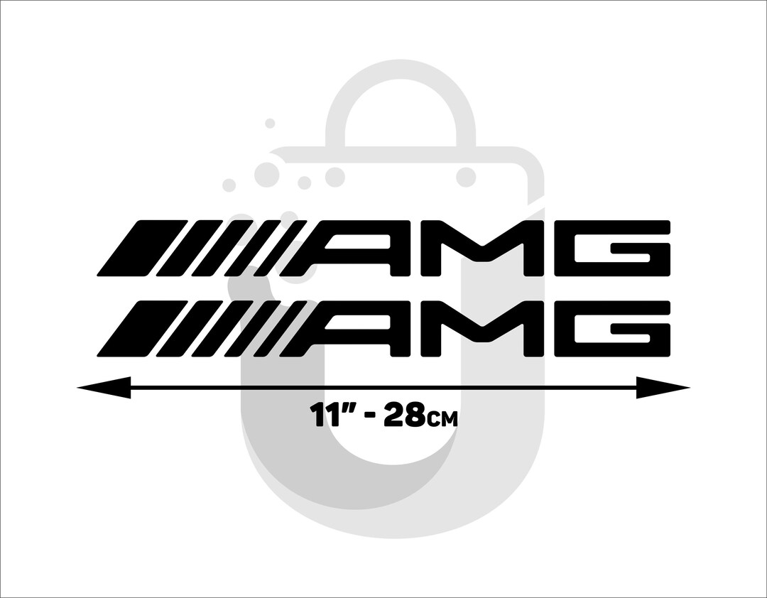 Mercedes AMG Racing Stripes – 2x 28cm Decals for Side Skirts, Doors ...