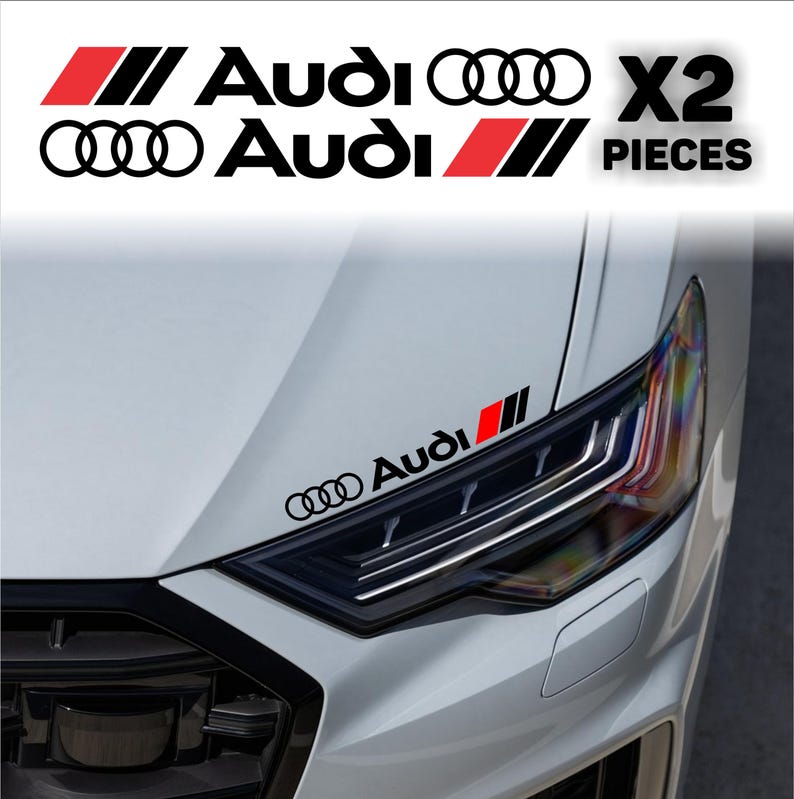 Audi Racing Decal Stickers: Car Side Skirt, Door, Hood Vinyl Graphics ...