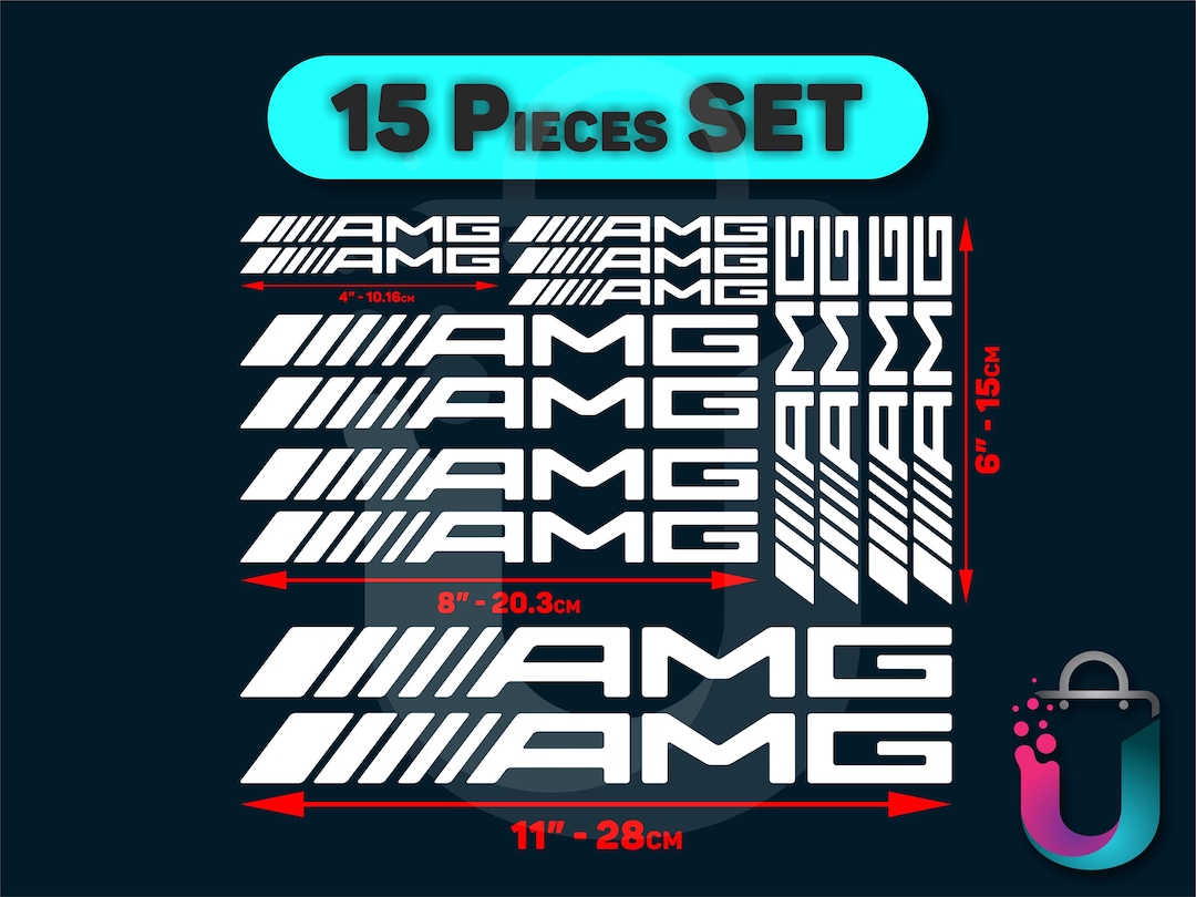 AMG Racing Decal Set – 15-piece Vinyl Car Stickers - Etsy