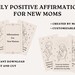 Daily Positive Affirmation Cards for Mamas | Postpartum New Mom Gift ...