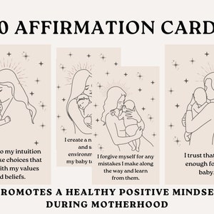 Daily Positive Affirmation Cards for Mamas | Postpartum New Mom Gift ...