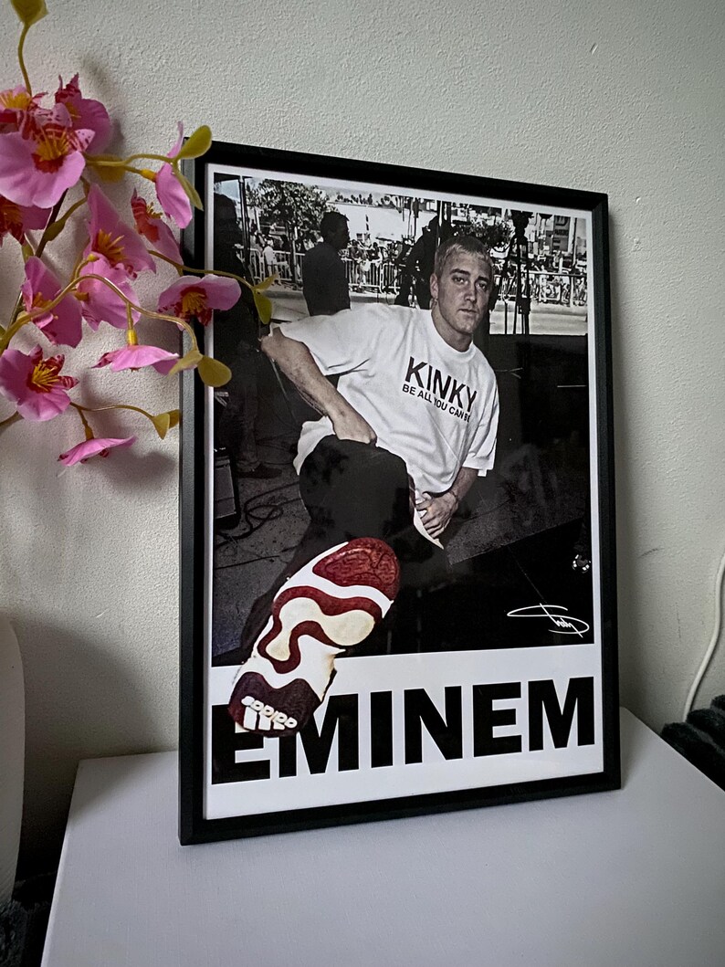 Eminem Slim Shady Poster Framed Rap Wall Art Sports Legend Print ...