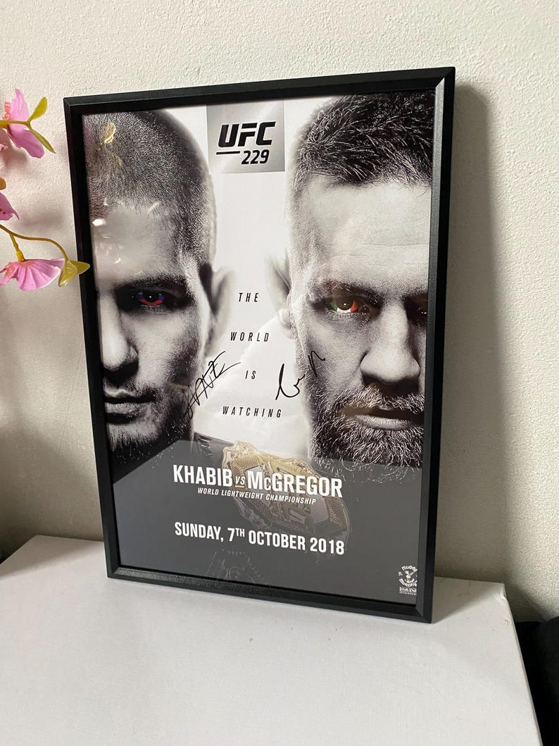 Mcgregor Vs Khabib UFC Poster Framed wall Art Sports Legend Print ...