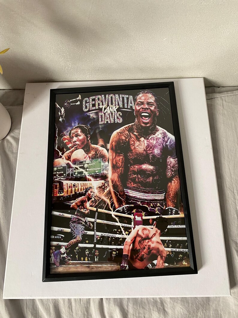 Gervonta Davis Boxing Poster Framed /vintage Retro/ Trendy Print ...