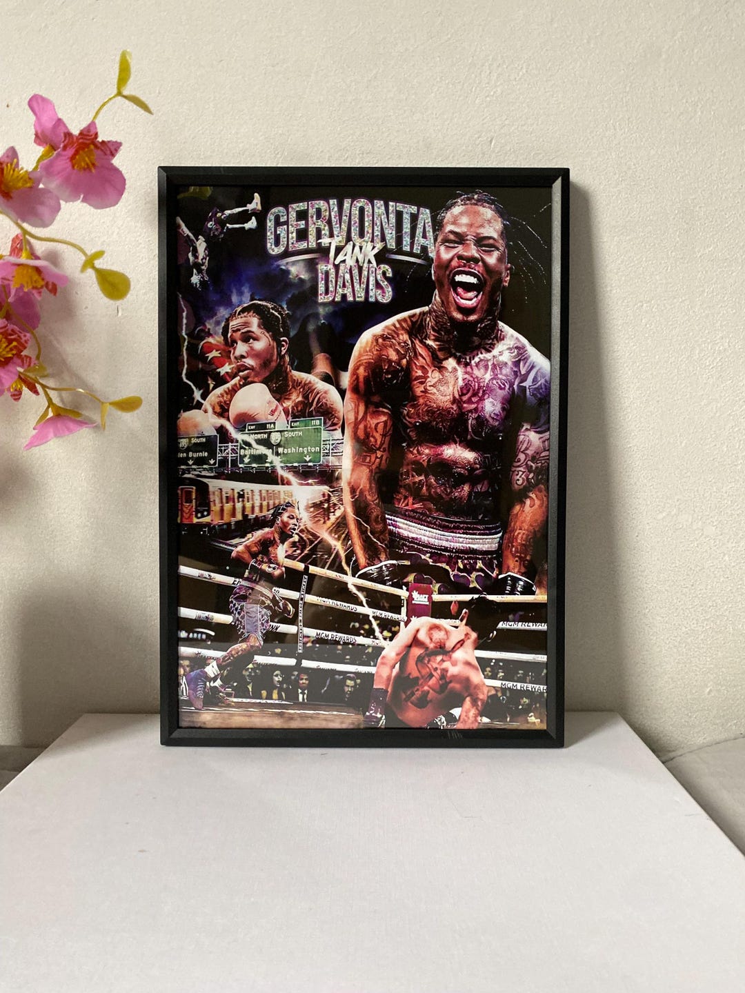 Gervonta Davis Boxing Poster Framed /vintage Retro/ Trendy Print ...