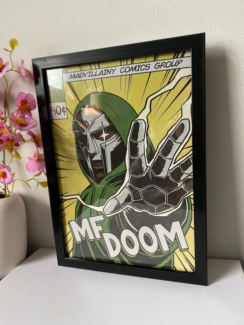MF Doom Poster, MF Doom Madvillainy Album, Home Decor, Wall Art, Room Decor Hip Hop Vintage ...