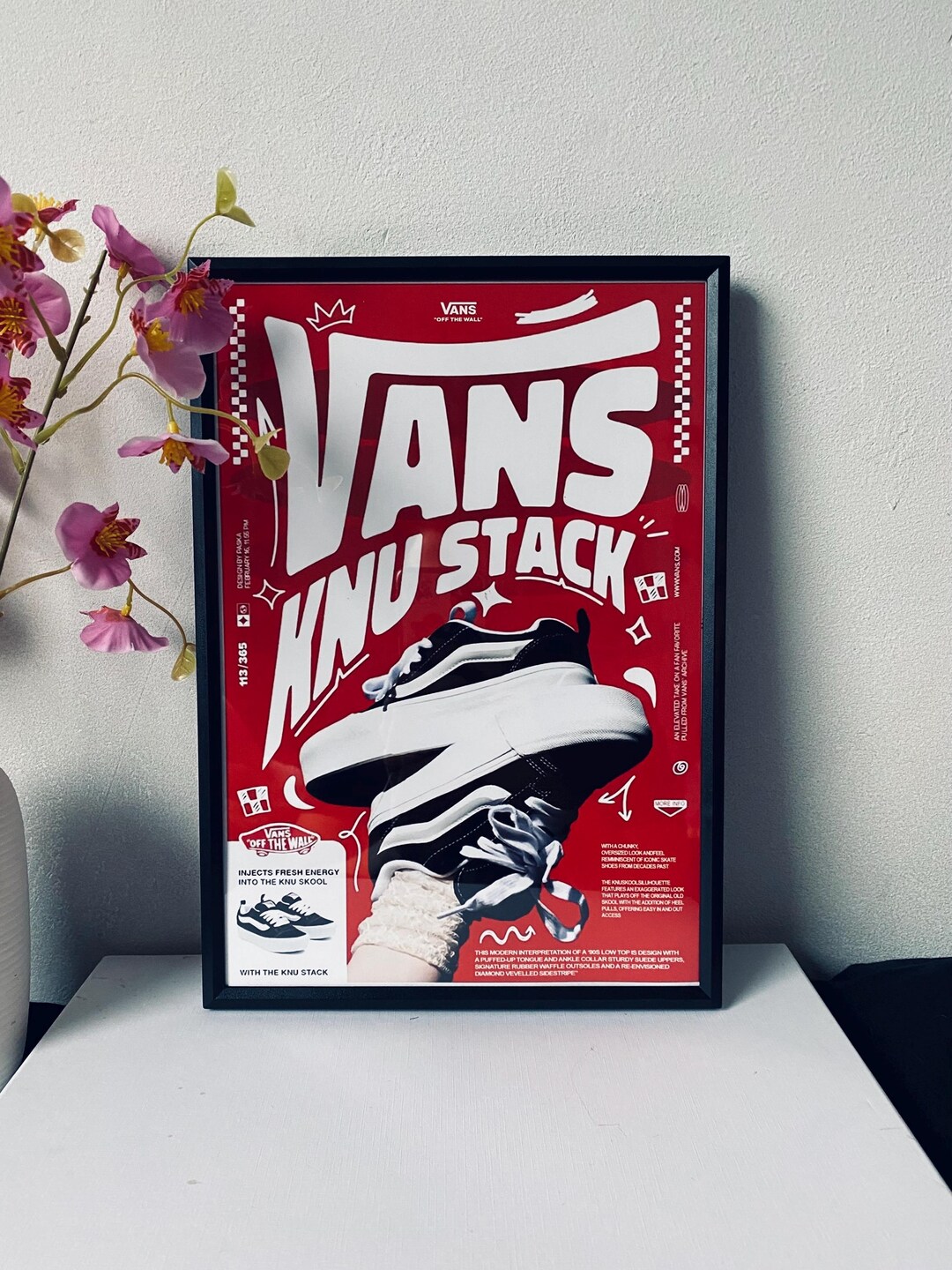 Vans Vintage Sneakers Poster Framed Sneakers Wall Art Sports Legend ...
