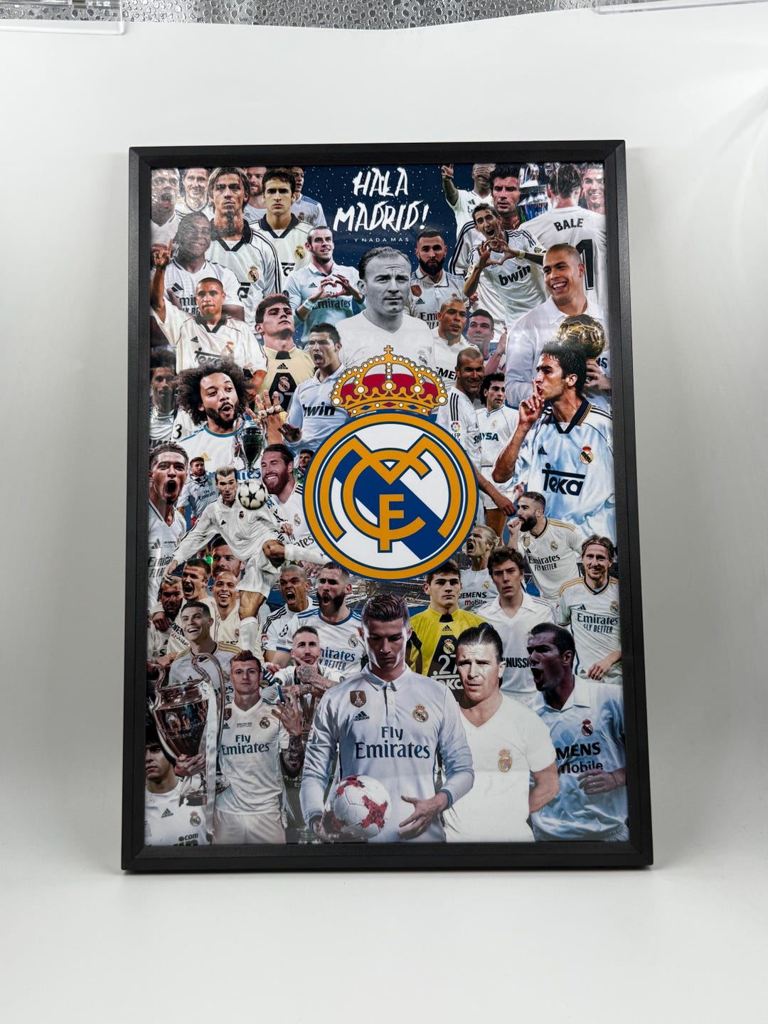 Real Madrid Legends Collage Poster Framed Football Legends Motivation ...