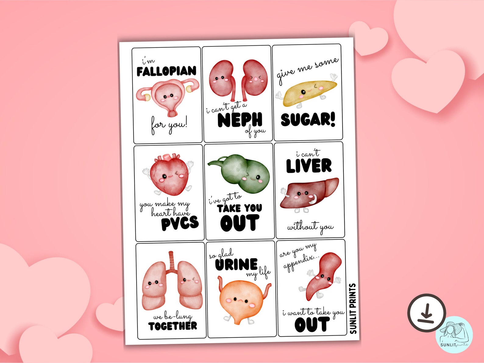 Medical Valentines Printable, Valentines for Doctors, Nurses, Medical ...