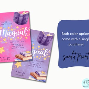 Magical Birthday Party Invitation, Magic Birthday Invitation, Magic ...