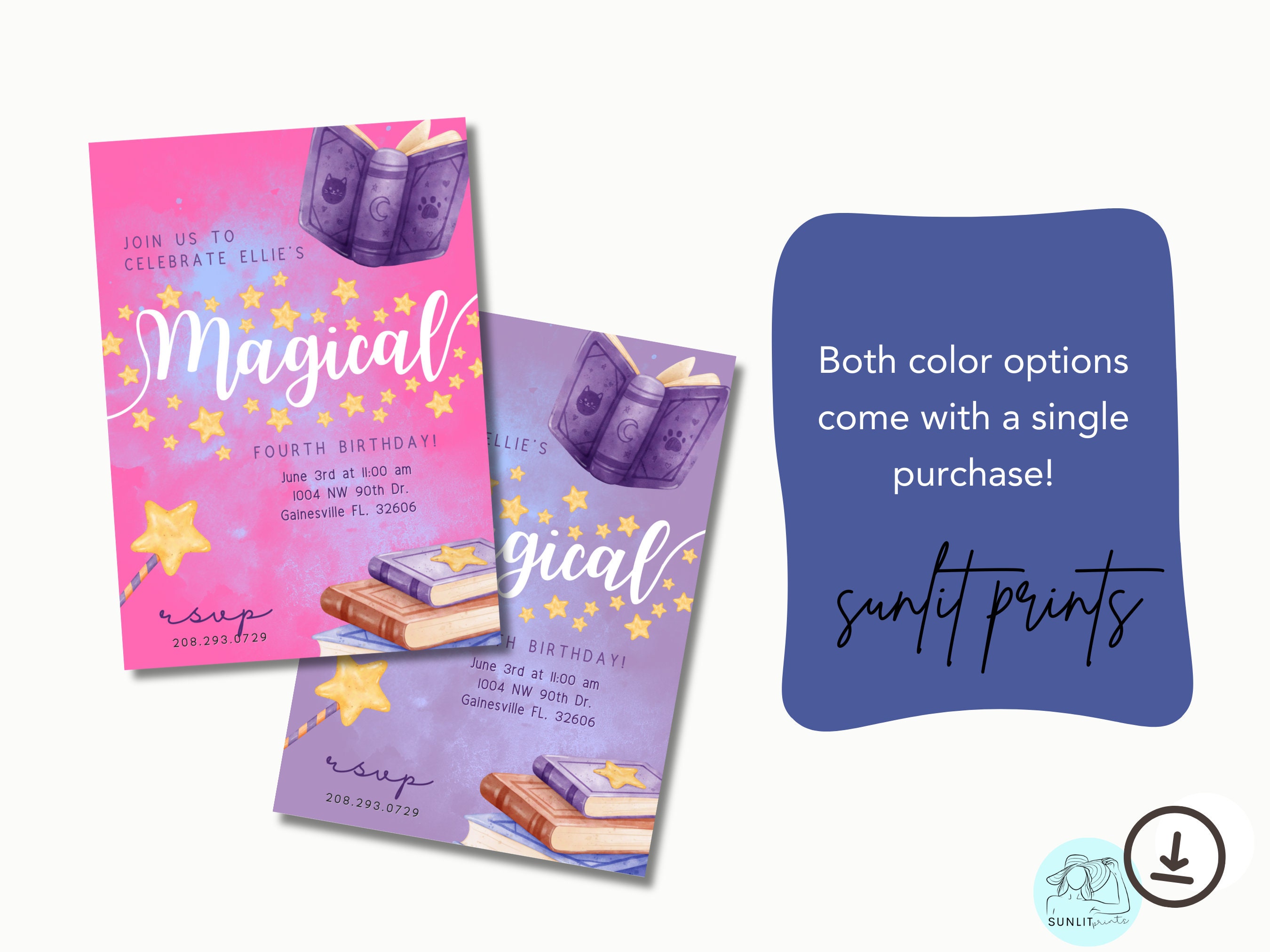 Magical Birthday Party Invitation, Magic Birthday Invitation, Magic ...